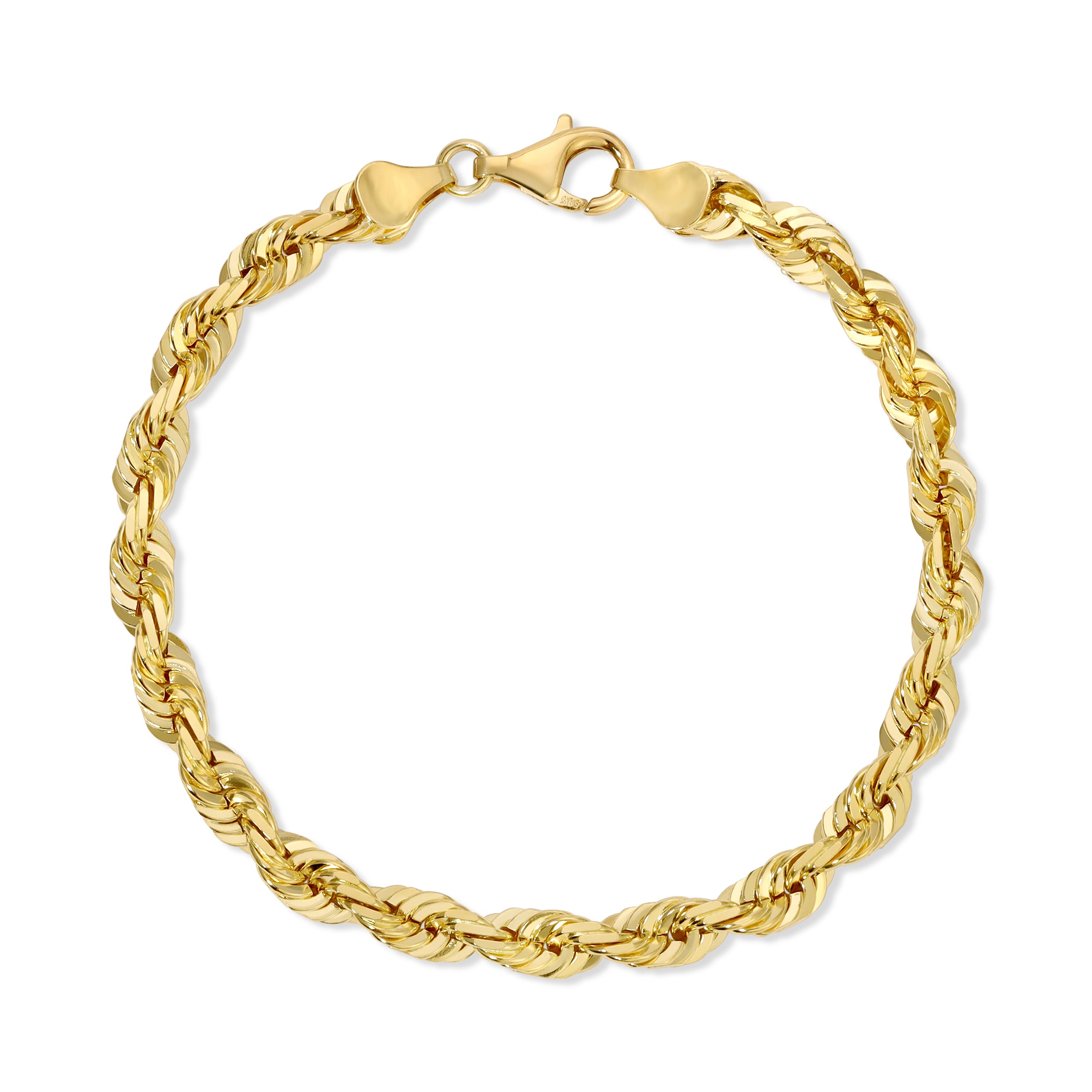 6.5MM Rope Bracelet (Diamond Cut) – Saints Gold