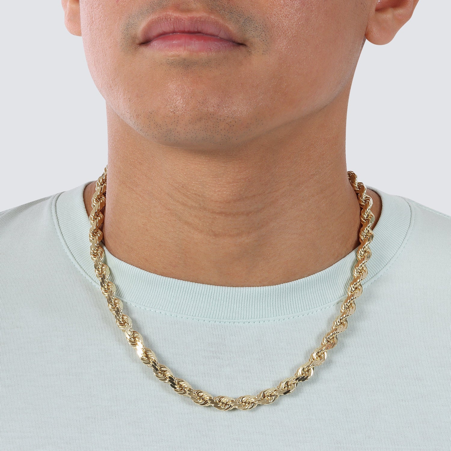 7.0MM Rope Chain (Diamond Cut) – Saints Gold