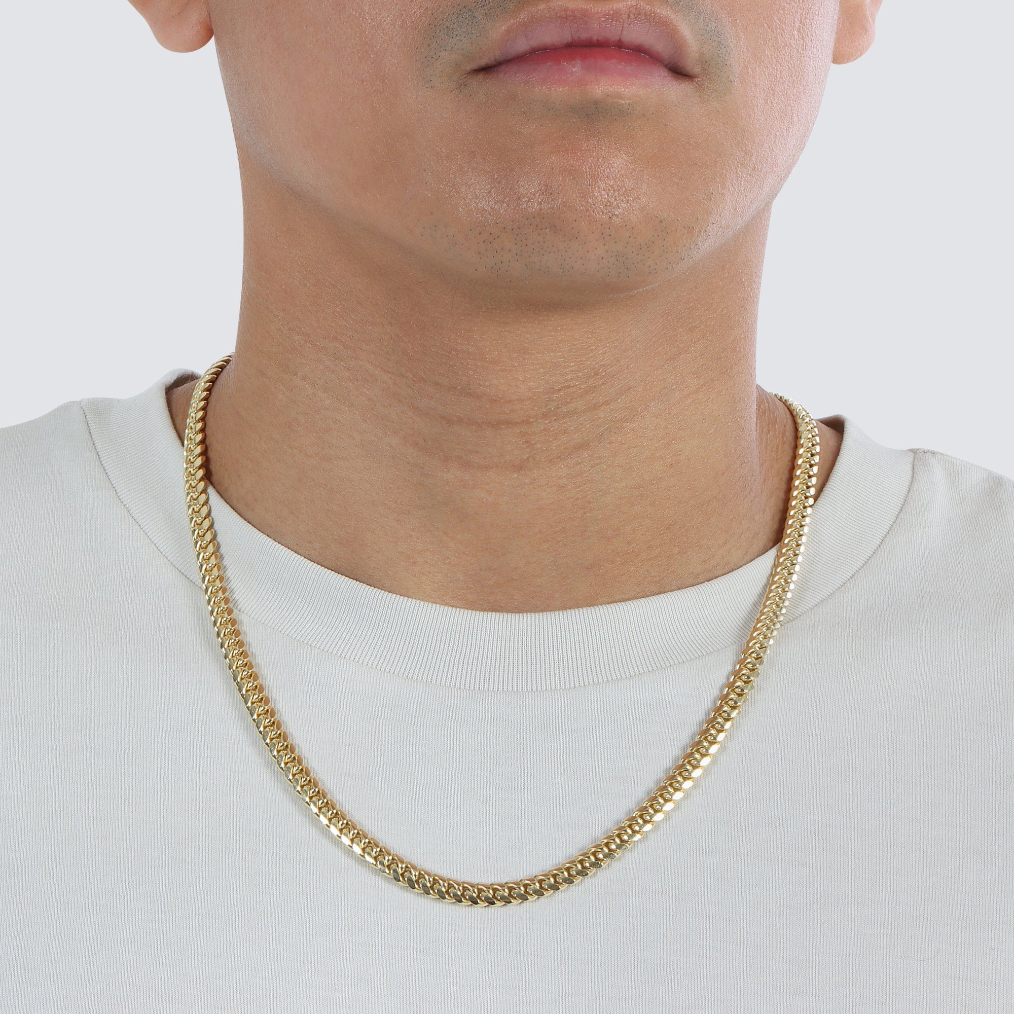 7MM Miami Cuban Chain – Saints Gold