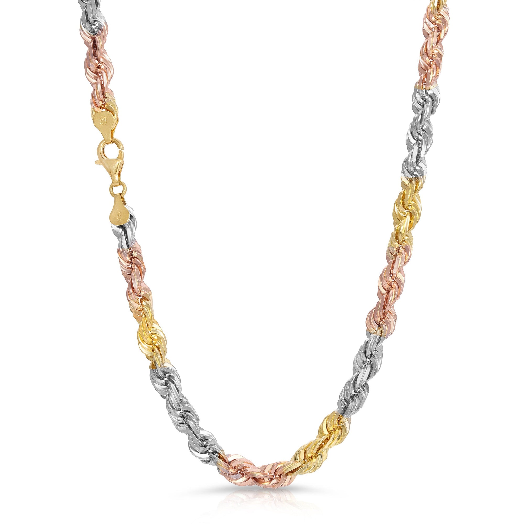 7.0MM Rope Chain (Tri Color) – Saints Gold Co.